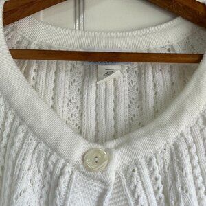 Blair | Sweaters | Vintage Blair White Crochet Cardigan Swing Boho ...